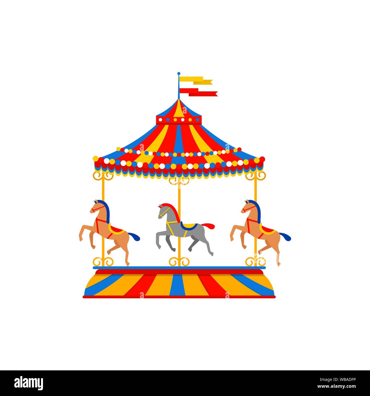 Merry Go Round Carousel Stock Vector Image & Art - Alamy