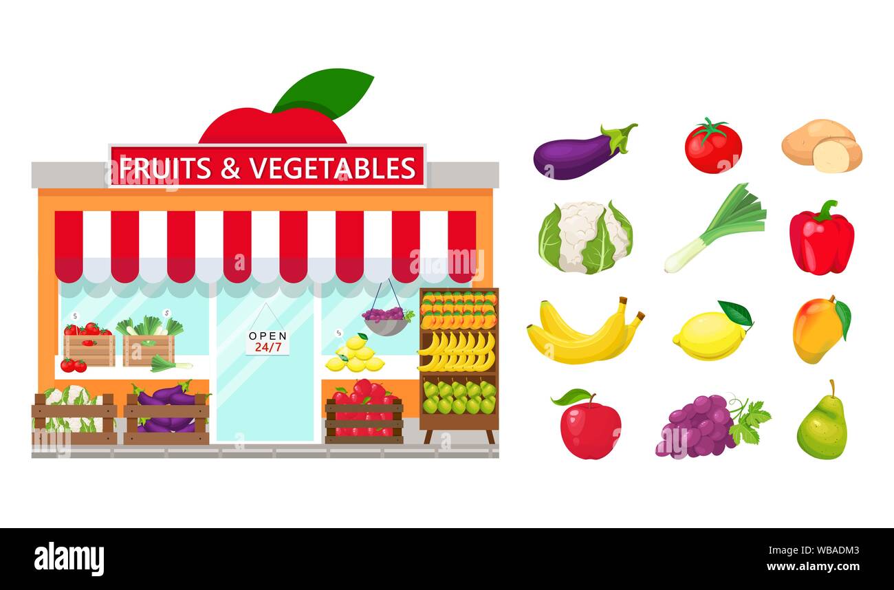 Natural food store Cut Out Stock Images & Pictures - Alamy