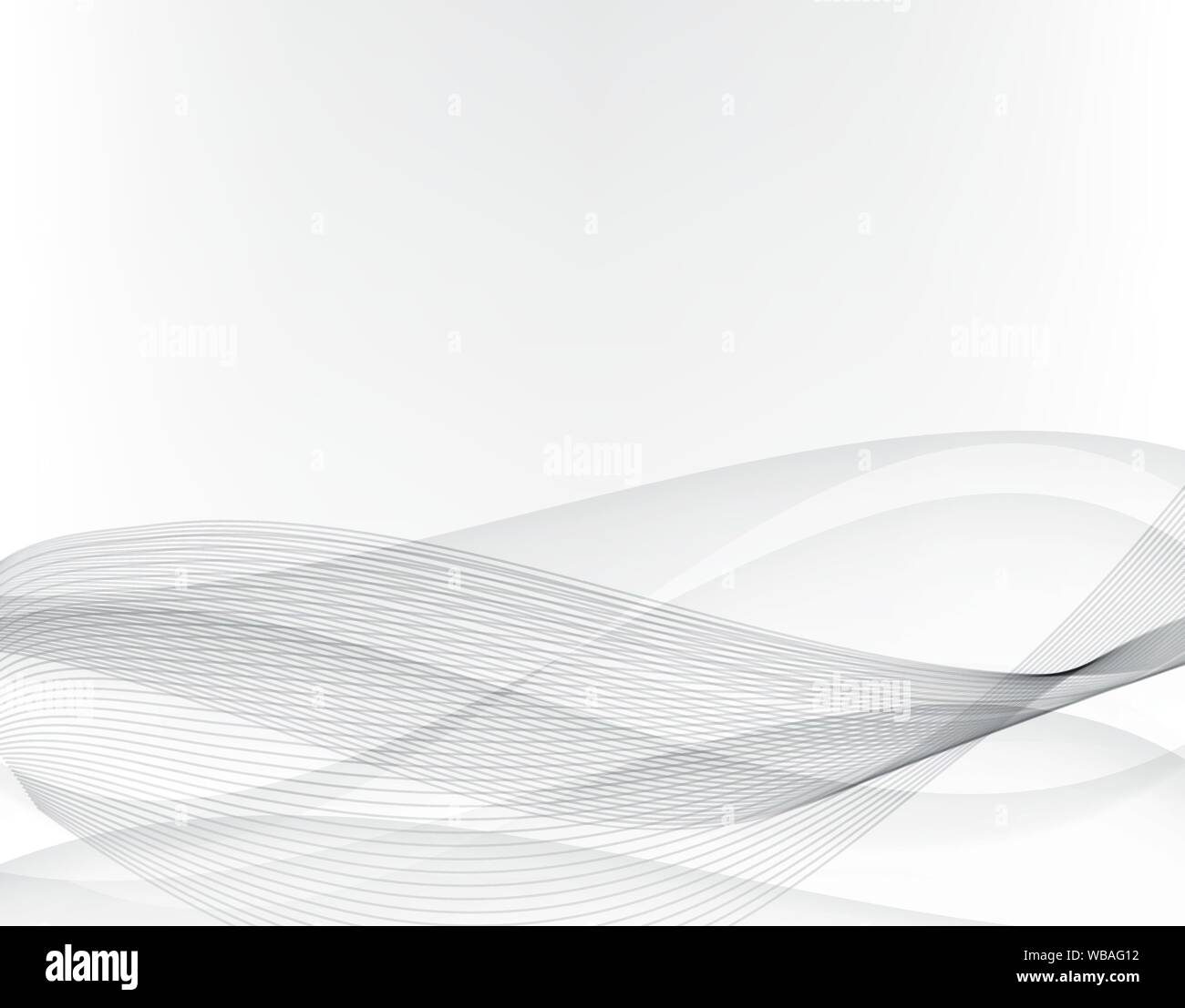 Abstract grey background.Wavy lines and gray abstract waves.Vector ...