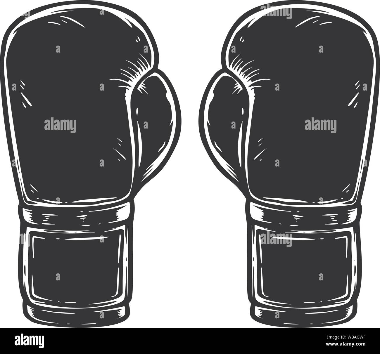 Illustration of boxing gloves isolated on white background. Design ...