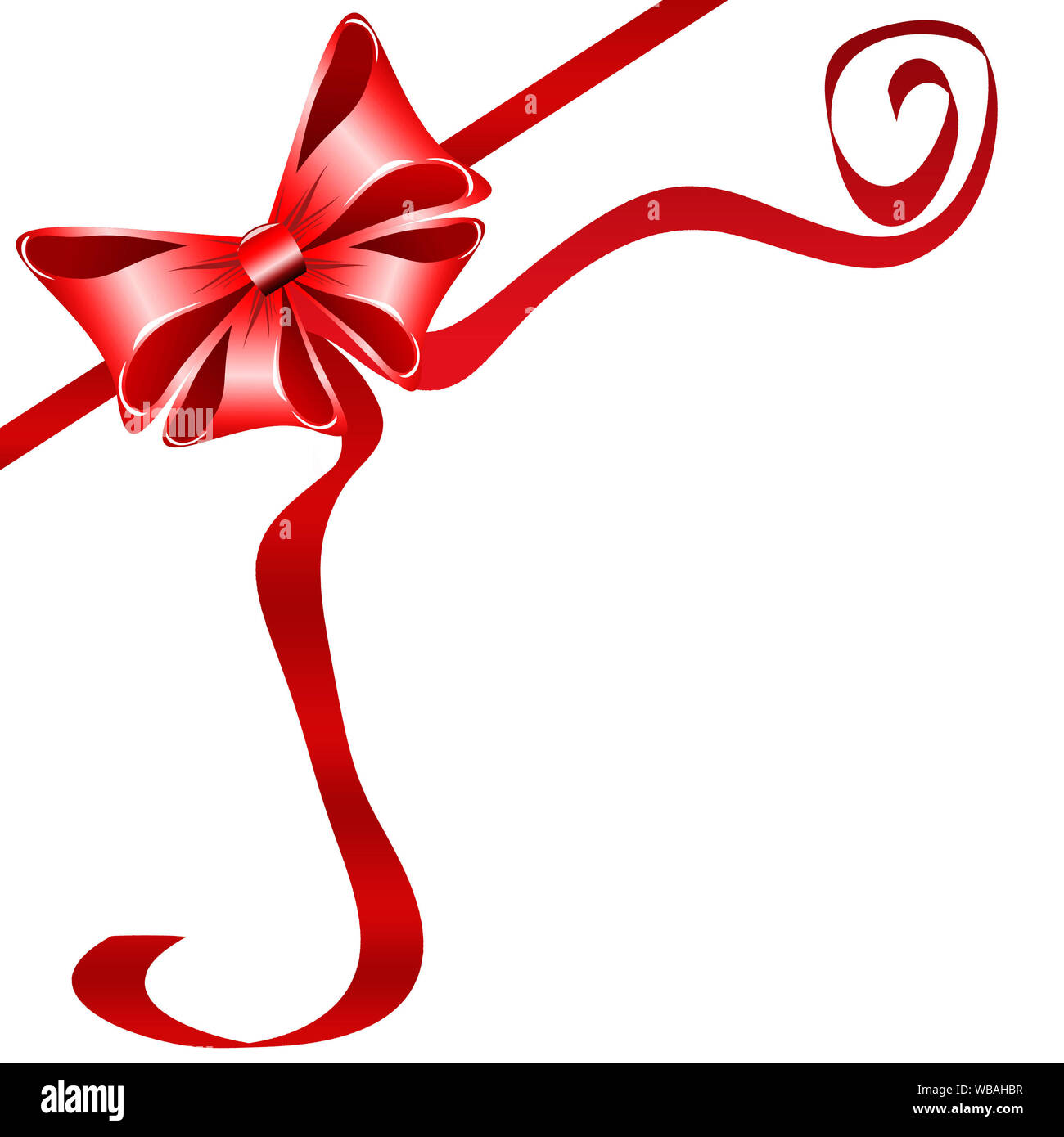 Red bow and ribbon isolated on white Stock Photo - Alamy