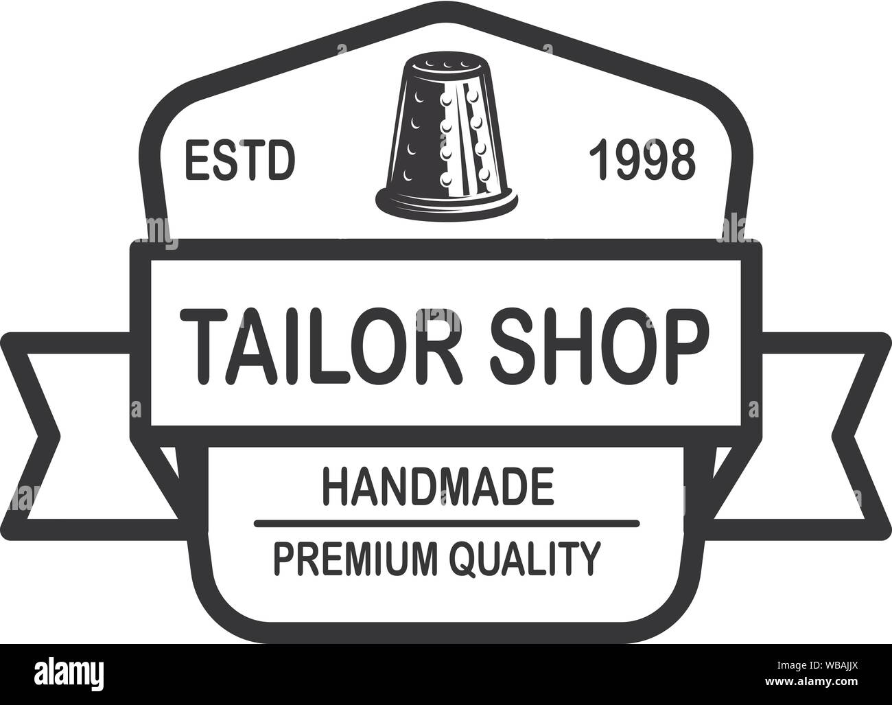 Tailor logo design hi-res stock photography and images - Alamy