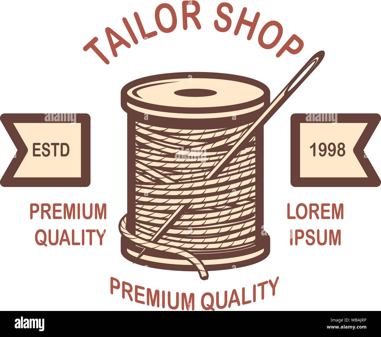 Tailor logo design hi-res stock photography and images - Alamy