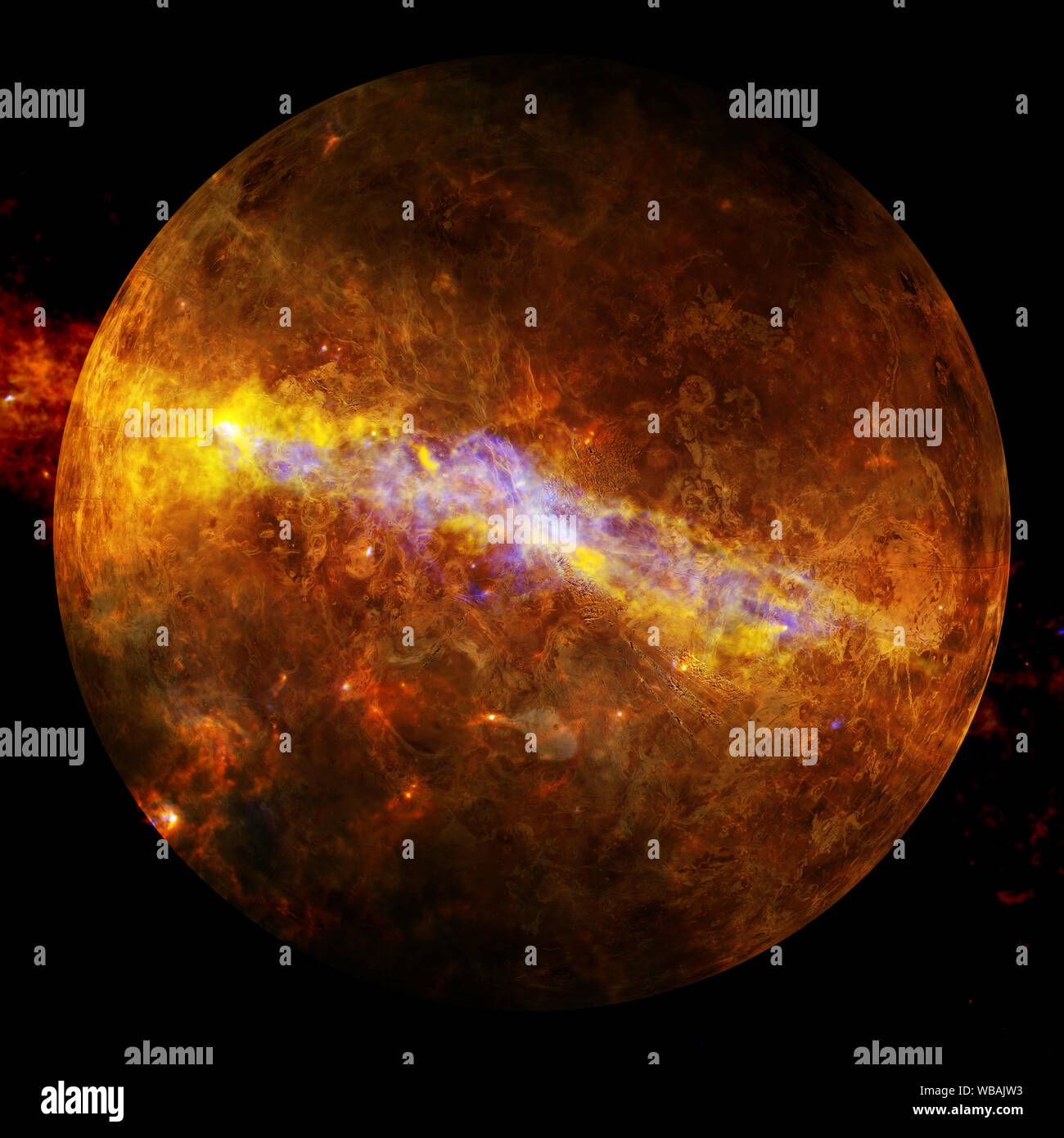 Planet Venus. Cosmos art. Elements of this image furnished by NASA ...