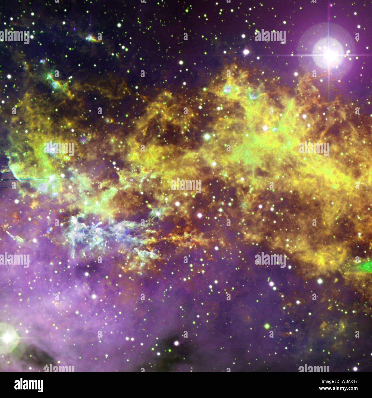 Nebula, starfield, cluster of stars in outer space. Beauty of endless ...