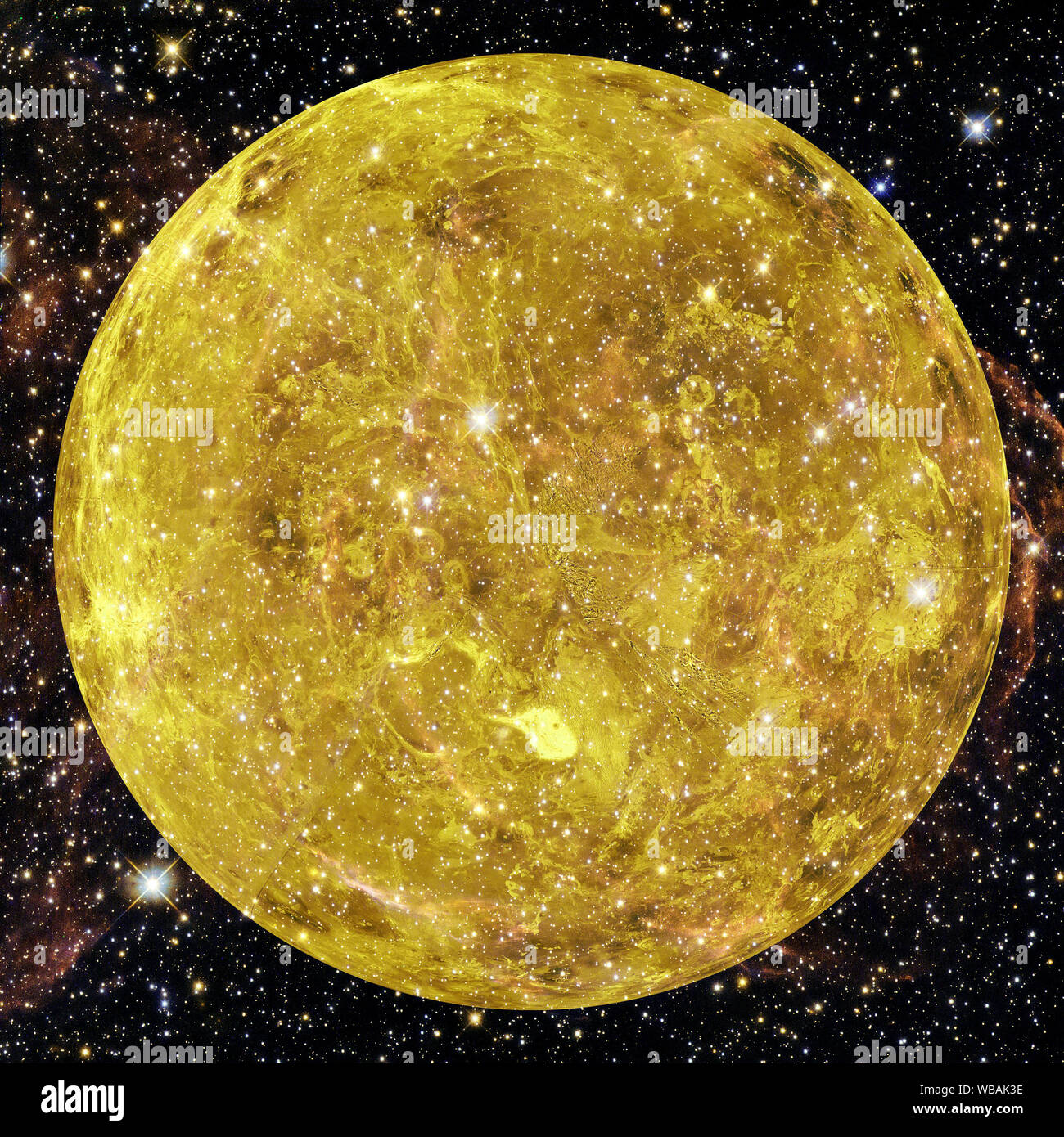 Planet Venus. Cosmos art. Elements of this image furnished by NASA ...