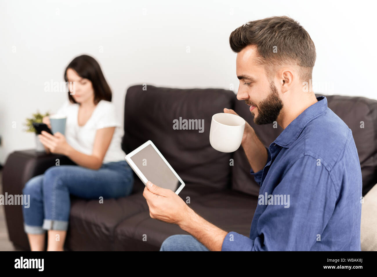 Two men reading hi-res stock photography and images - Alamy