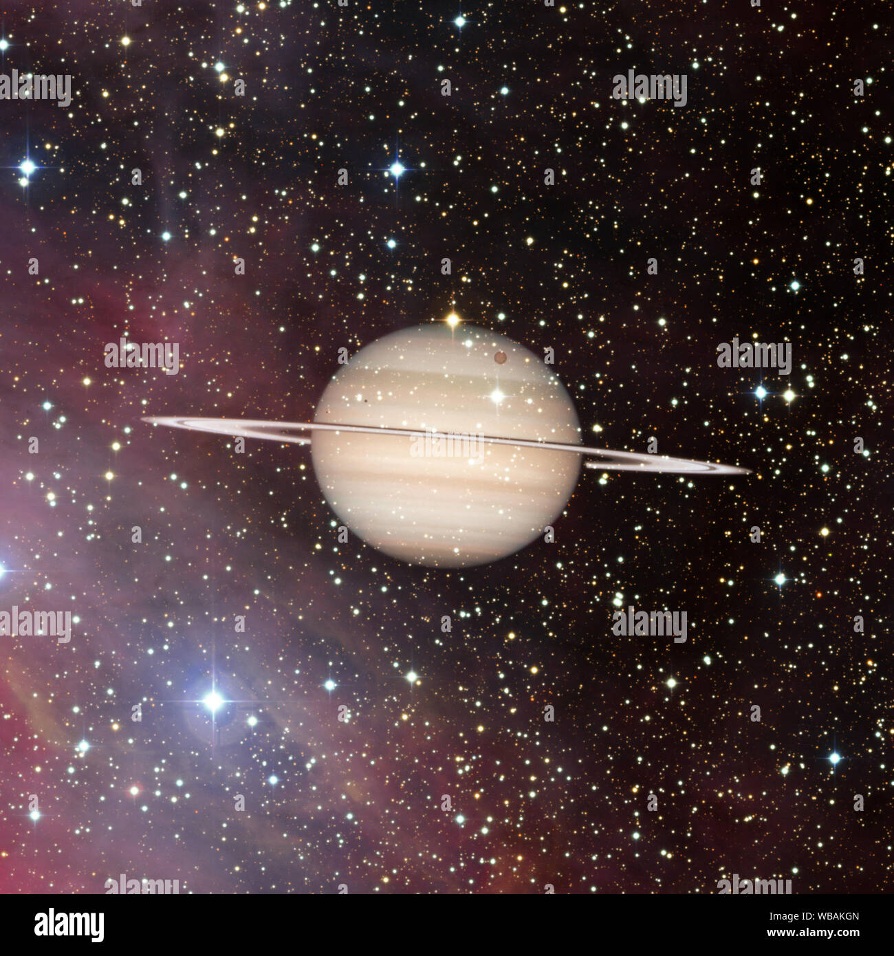 Saturn. Incredibly beautiful planets, galaxies, dark and cold beauty of ...