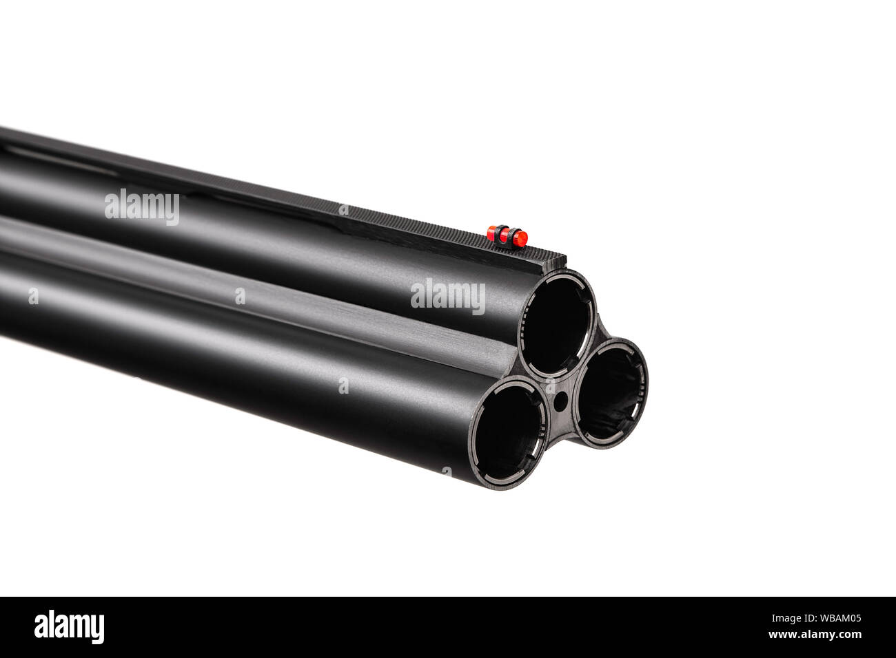 Hunting three-barrel gun on a white background. three-barrel shotgun ...