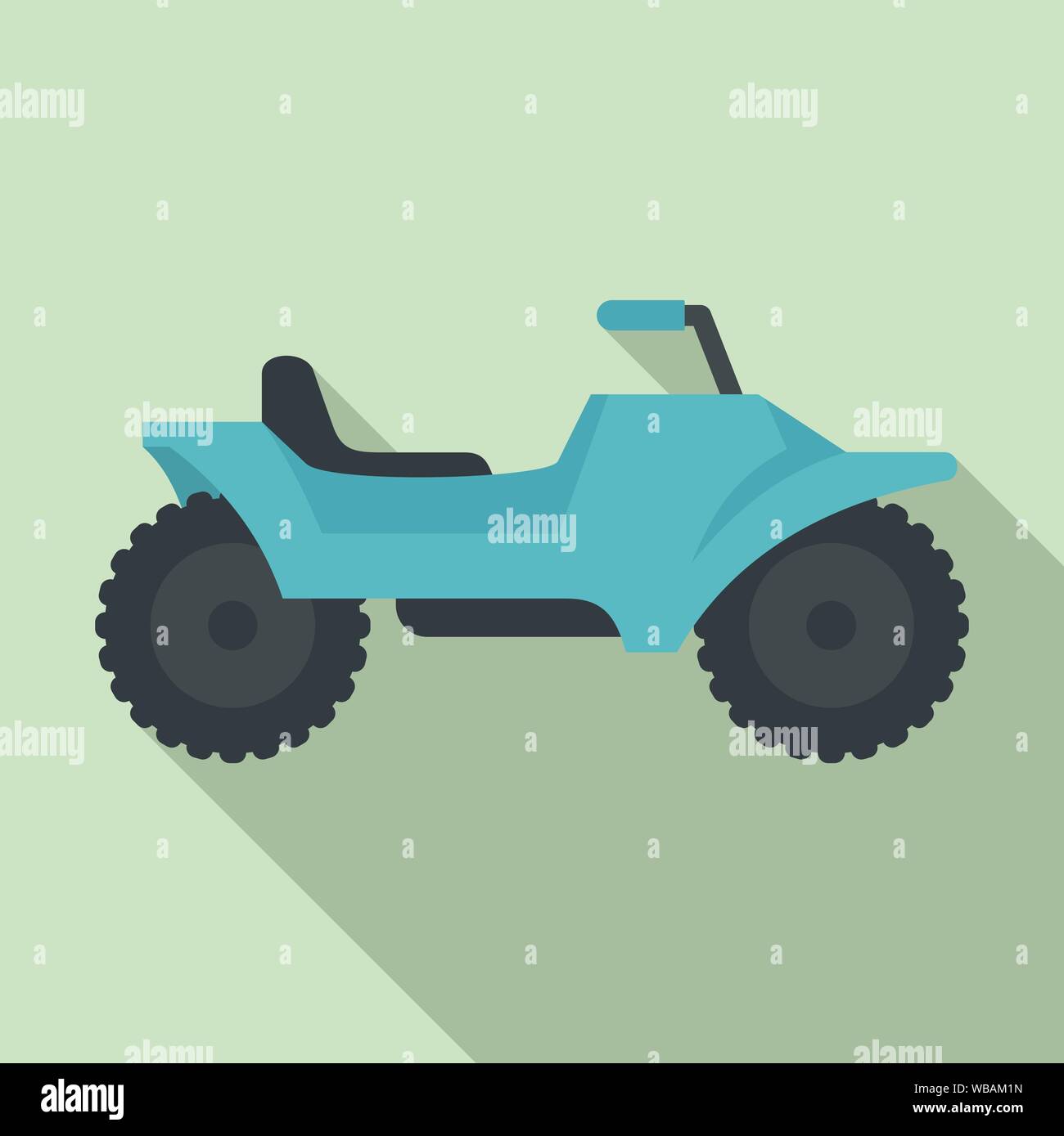 Desert quad bike icon. Flat illustration of desert quad bike vector ...