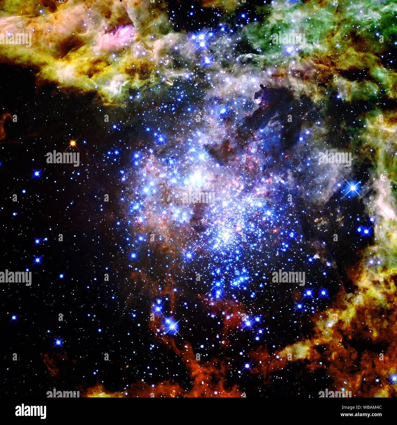 Awesome beauty of starfield somewhere in deep space. Elements of this ...