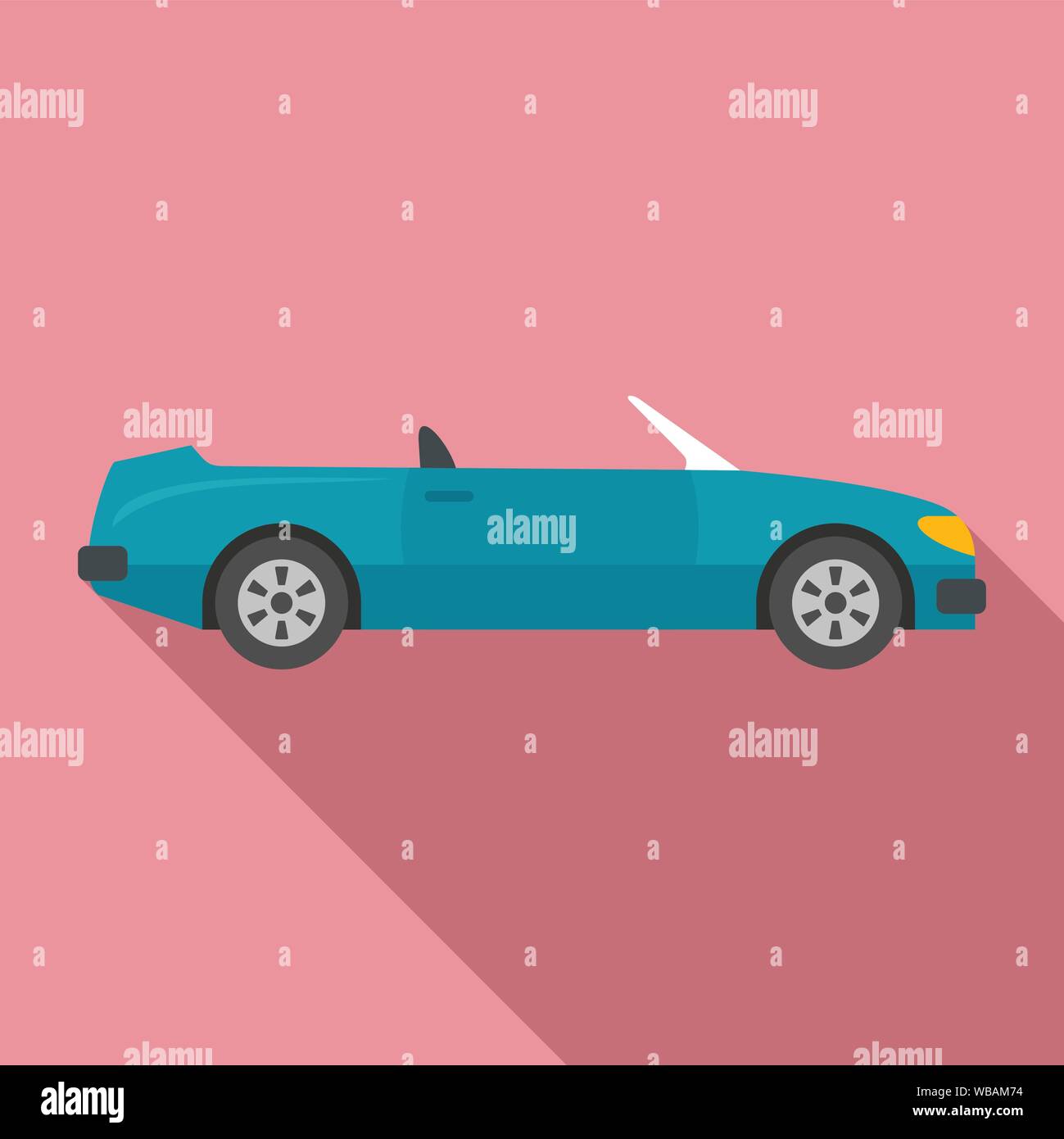 Sport cabriolet icon. Flat illustration of sport cabriolet vector icon ...