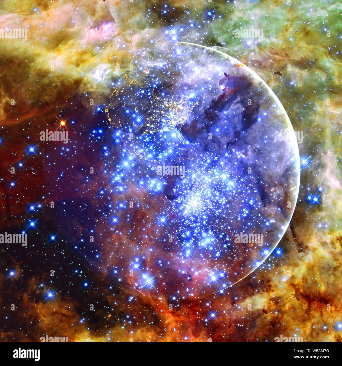 Beautiful view of earth from space. Elements of this image furnished by ...