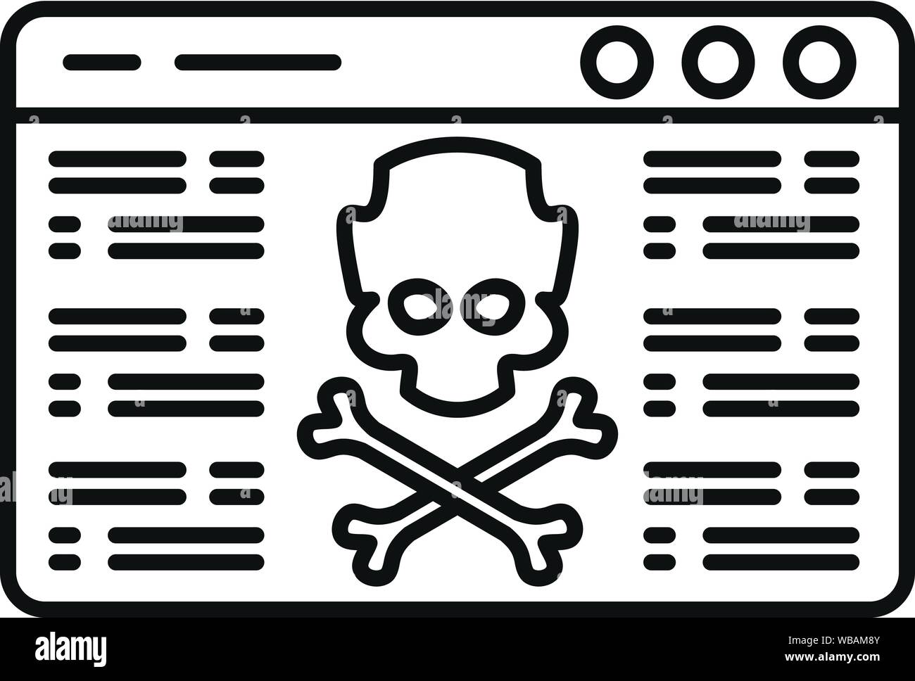 Virus attack icon. Outline virus attack vector icon for web design ...