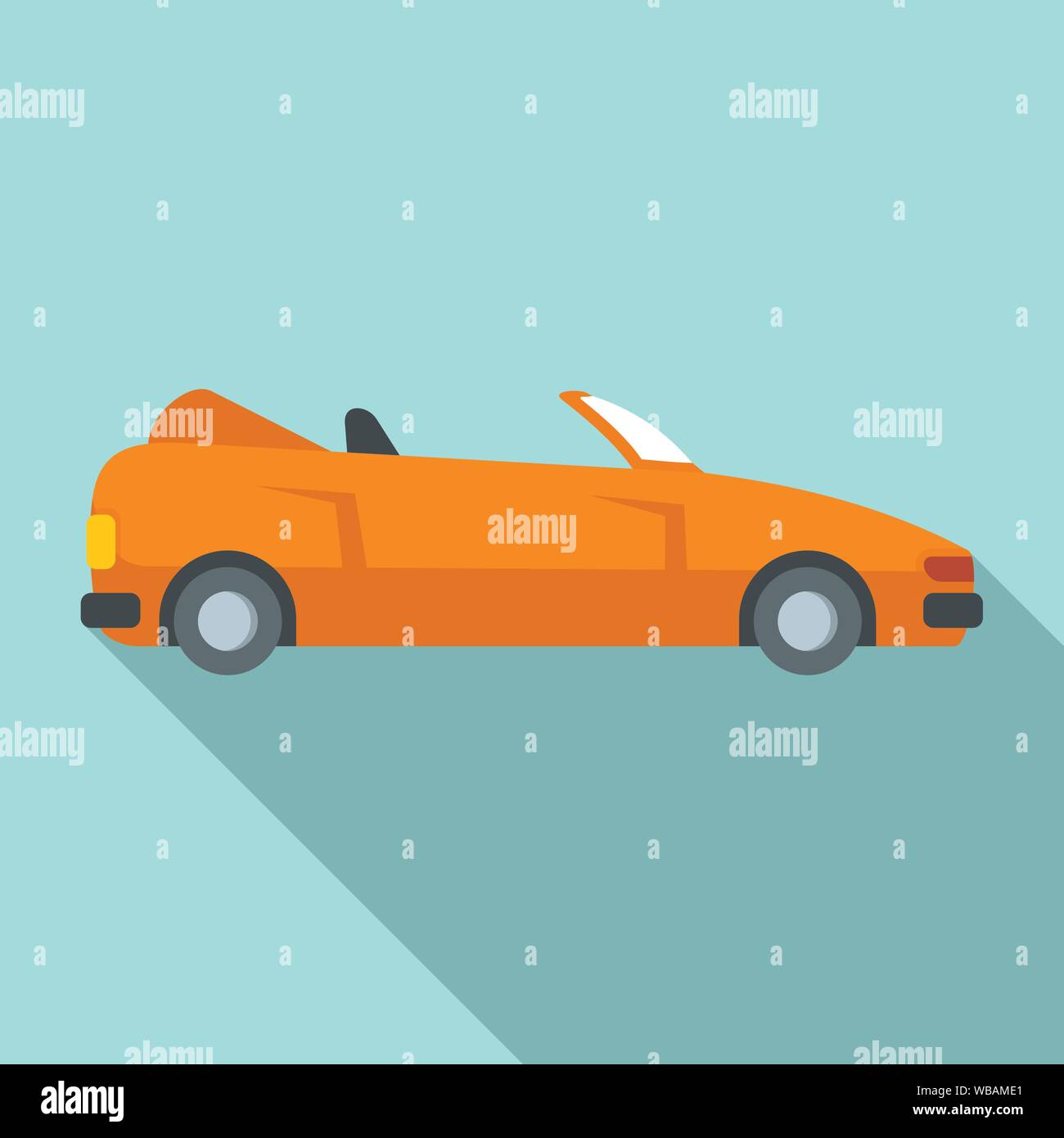 Modern cabriolet icon. Flat illustration of modern cabriolet vector ...
