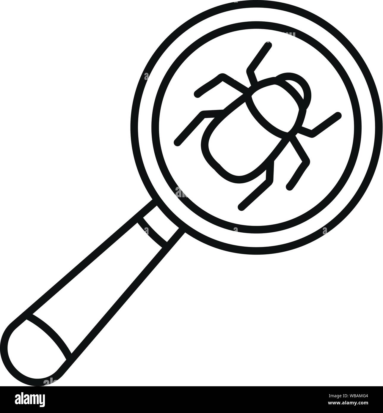 Virus Bug Icon Outline Virus Bug Vector Icon For Web Design Isolated