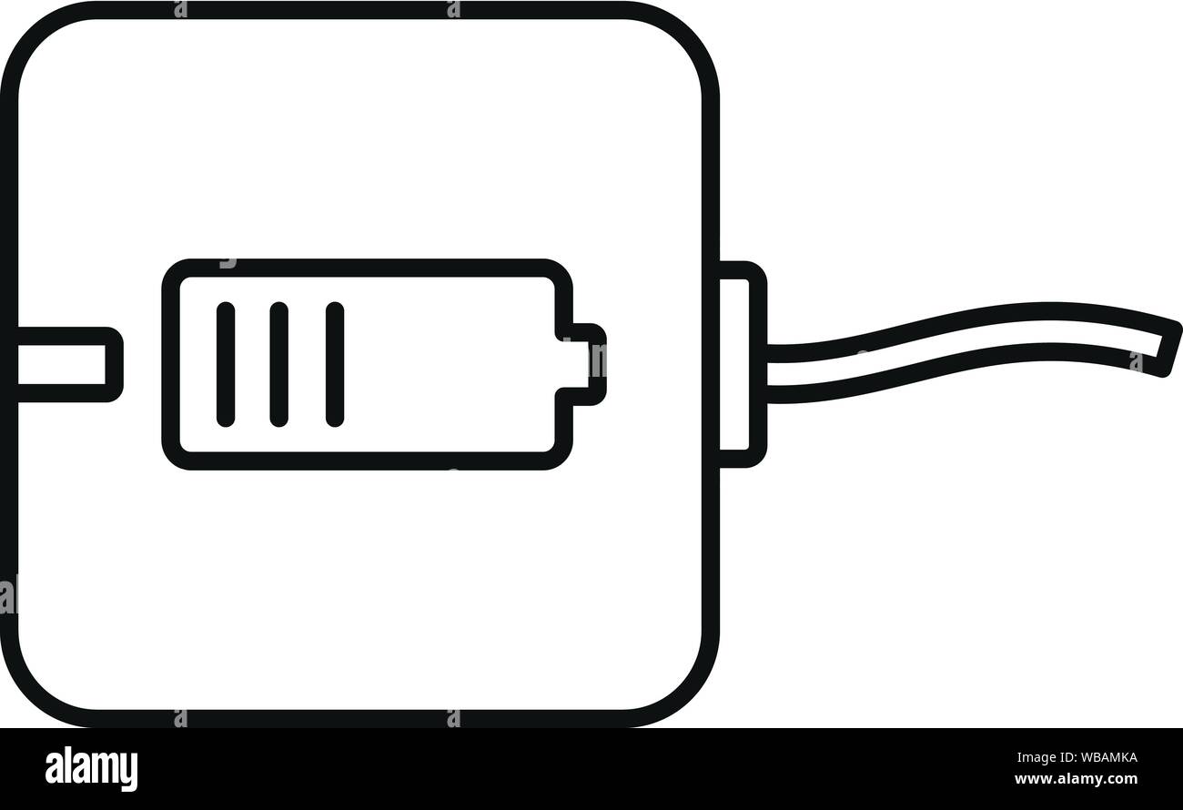 Digital wireless charger icon. Outline digital wireless charger vector ...