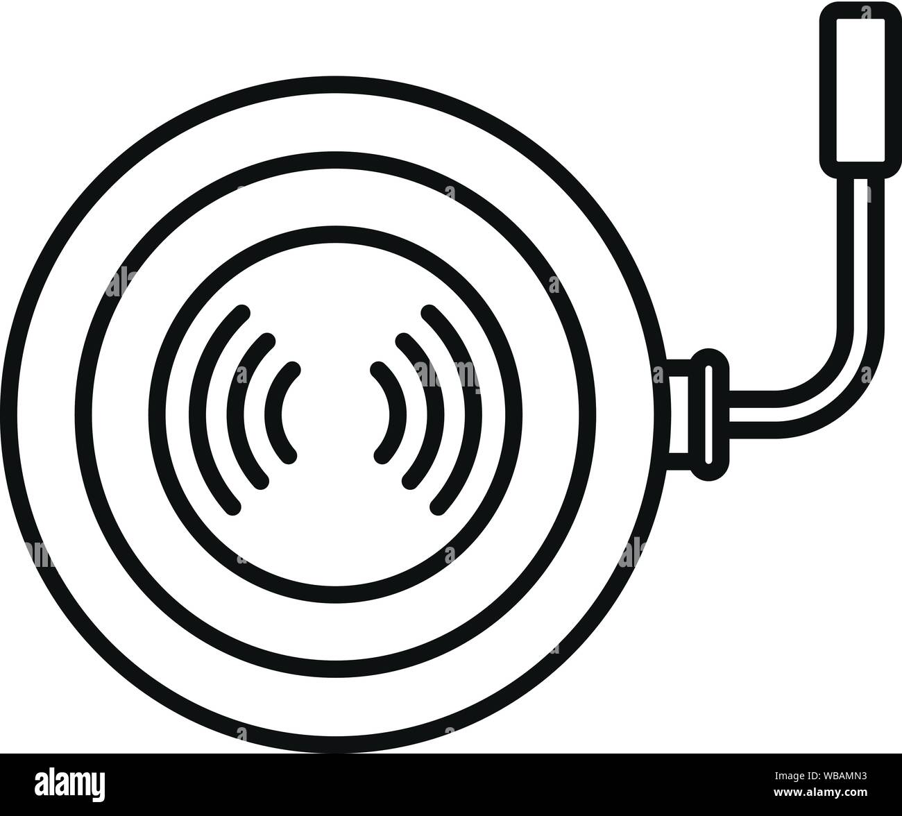 Phone wireless charger icon. Outline phone wireless charger vector icon ...