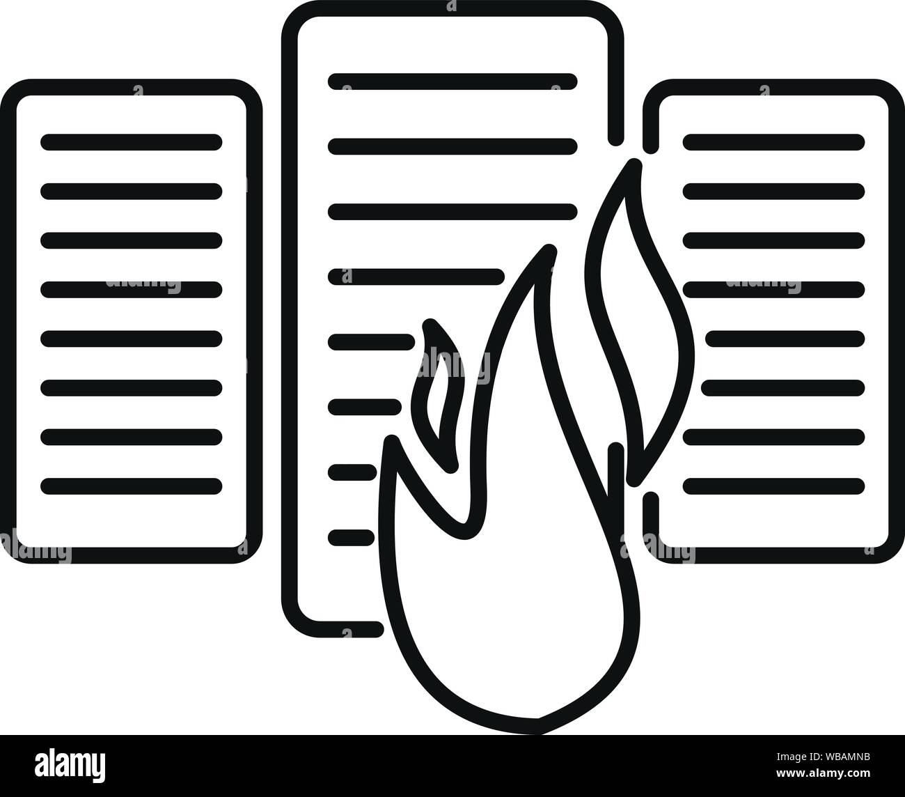 Server firewall icon. Outline server firewall vector icon for web ...