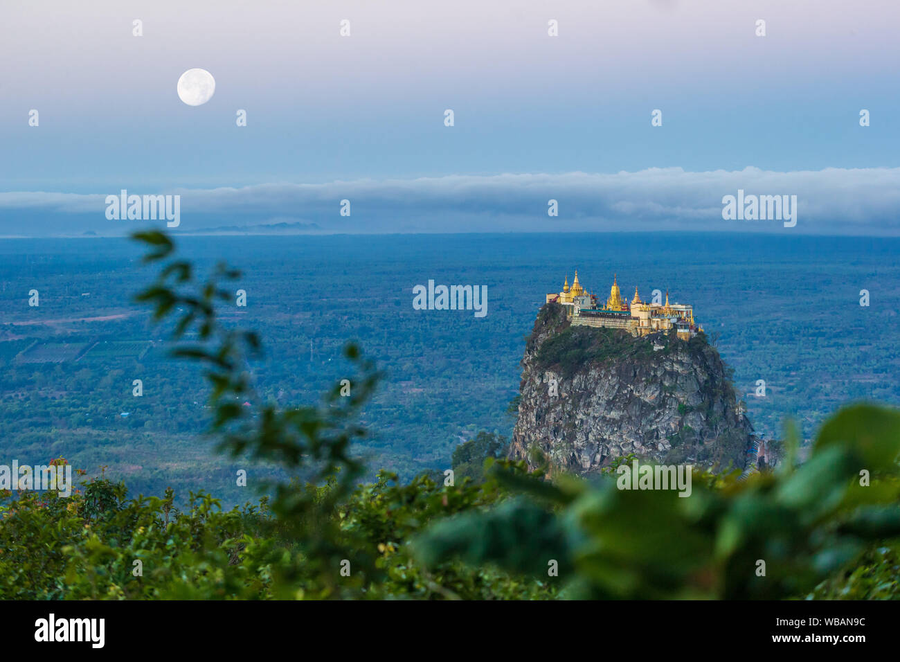 Mount Popa aerial view, Bagan, Myanmar (Burma Stock Photo - Alamy