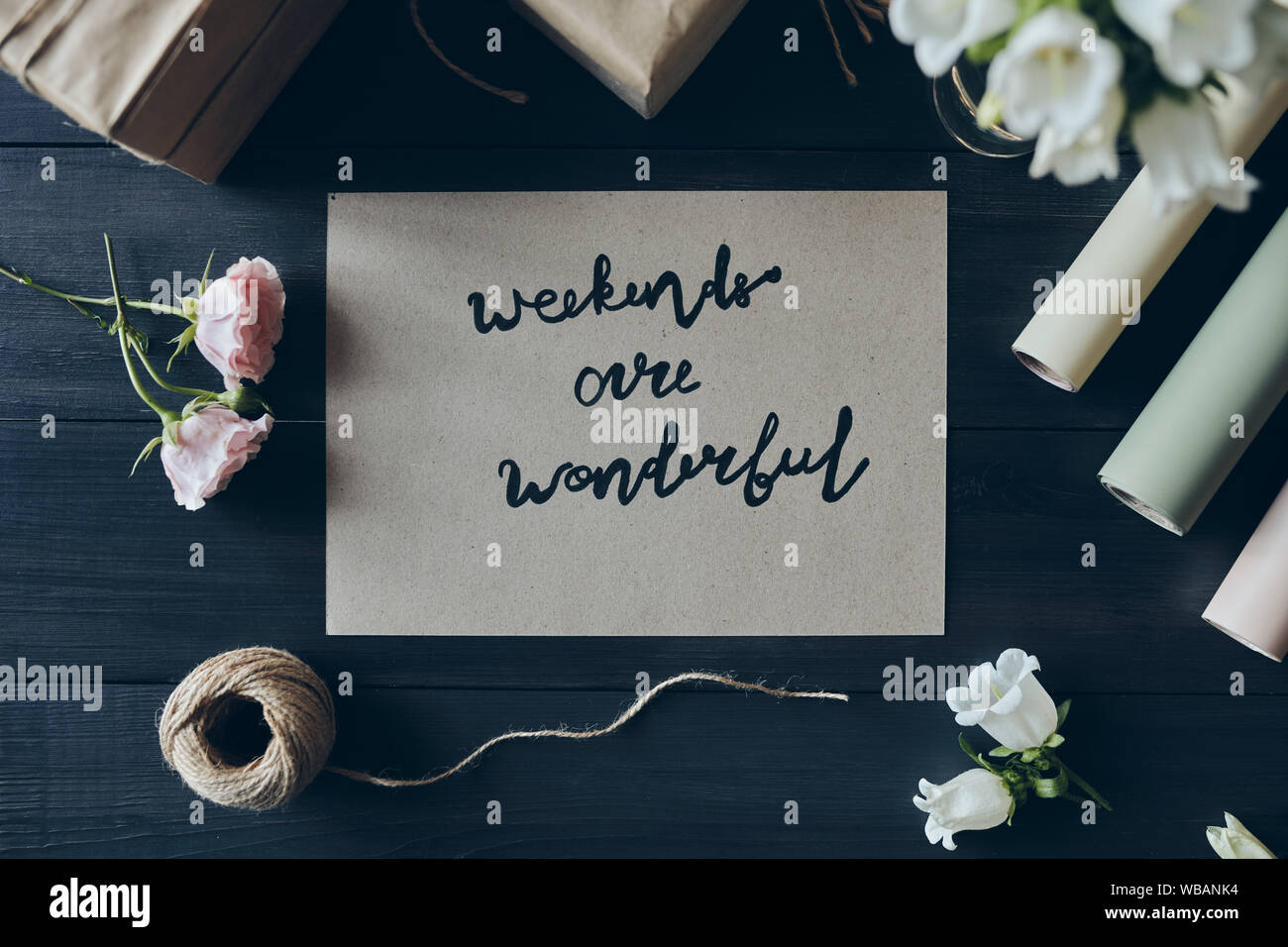 High angle view invitation card hi-res stock photography and images - Alamy