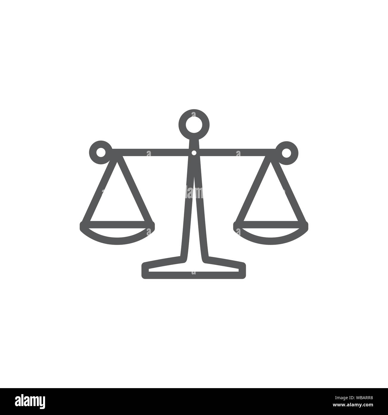 Scale line icon on white background Stock Vector Image & Art - Alamy