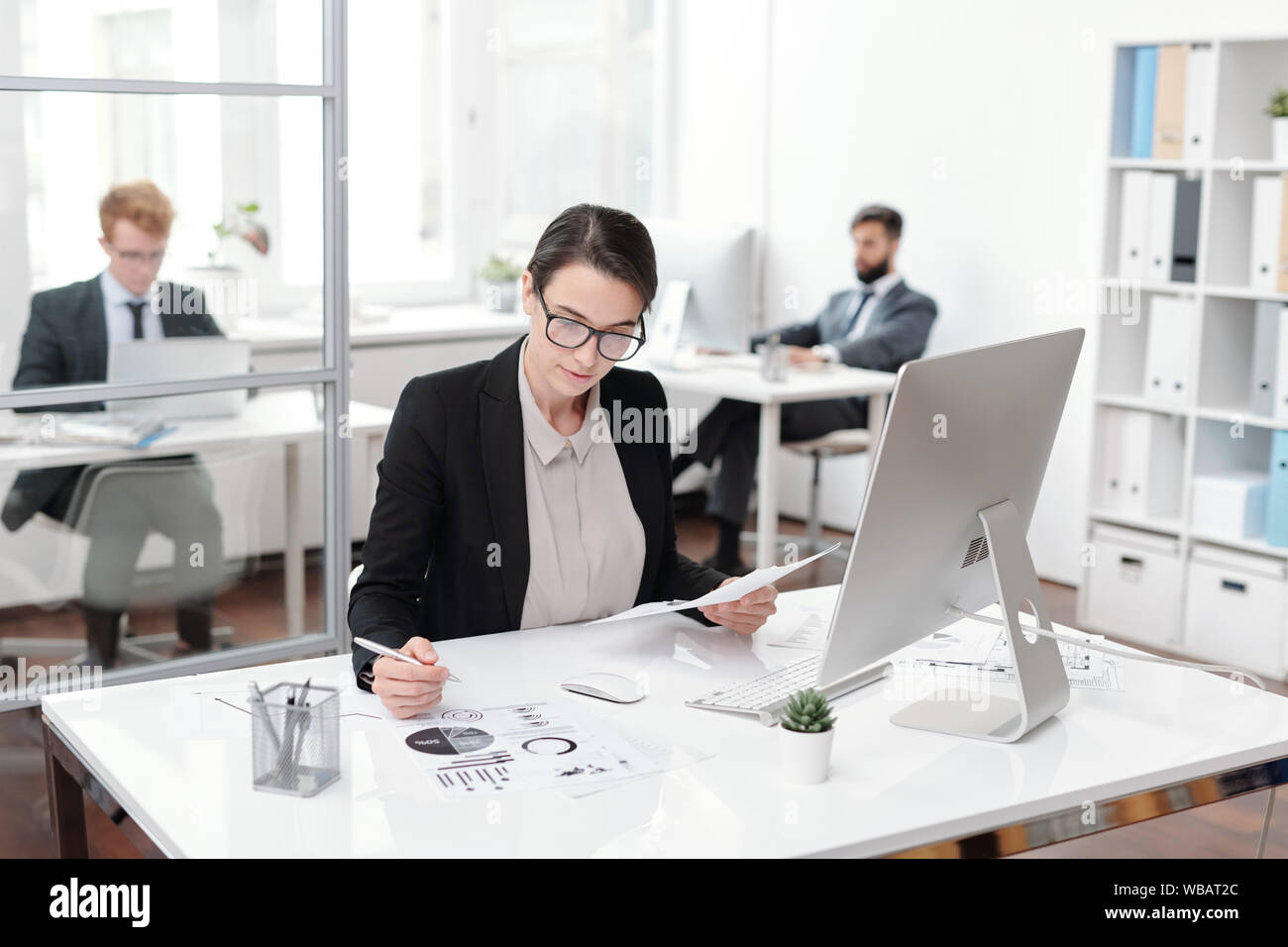 Female Business Intern at Workplace Stock Photo - Alamy
