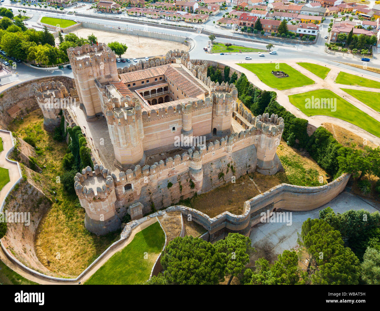 Castillo de Coca – ancient Spanish fortress with defense wall Stock ...
