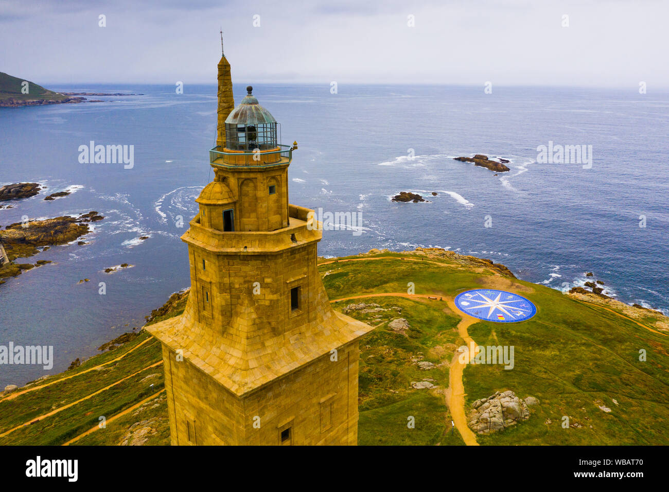 Tower of Hercules (Torre de Hercules) lighthouse located in the city of ...