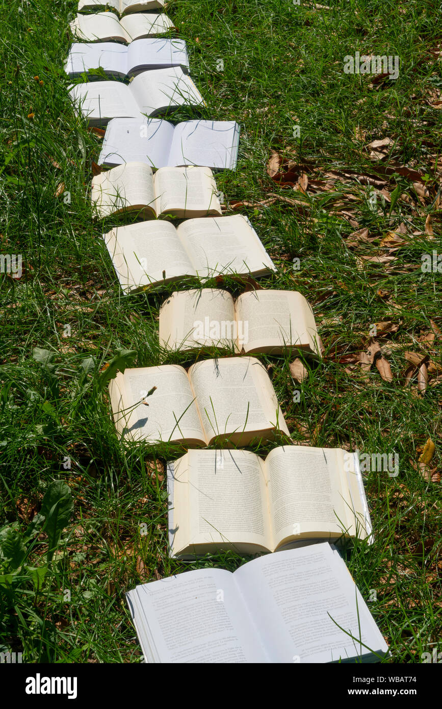 White girl on her way to school hi-res stock photography and images - Alamy