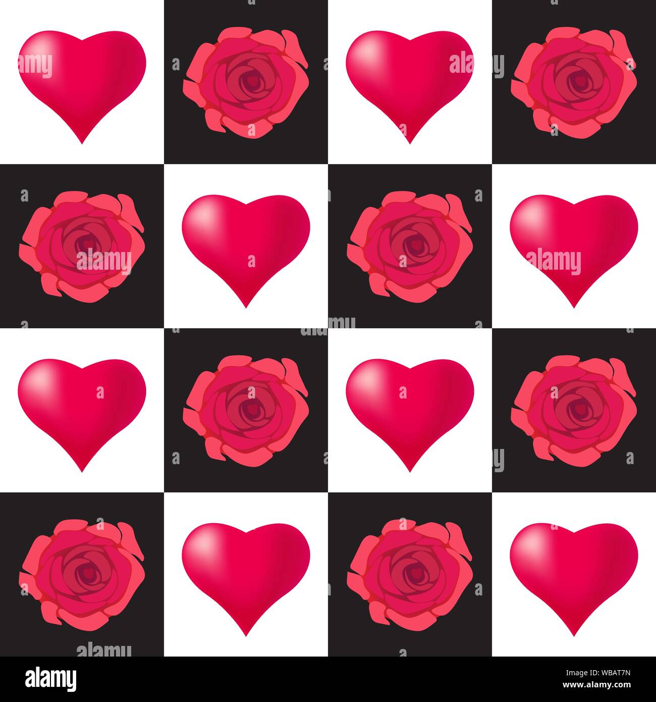 Pink chess flower Stock Vector Images - Alamy