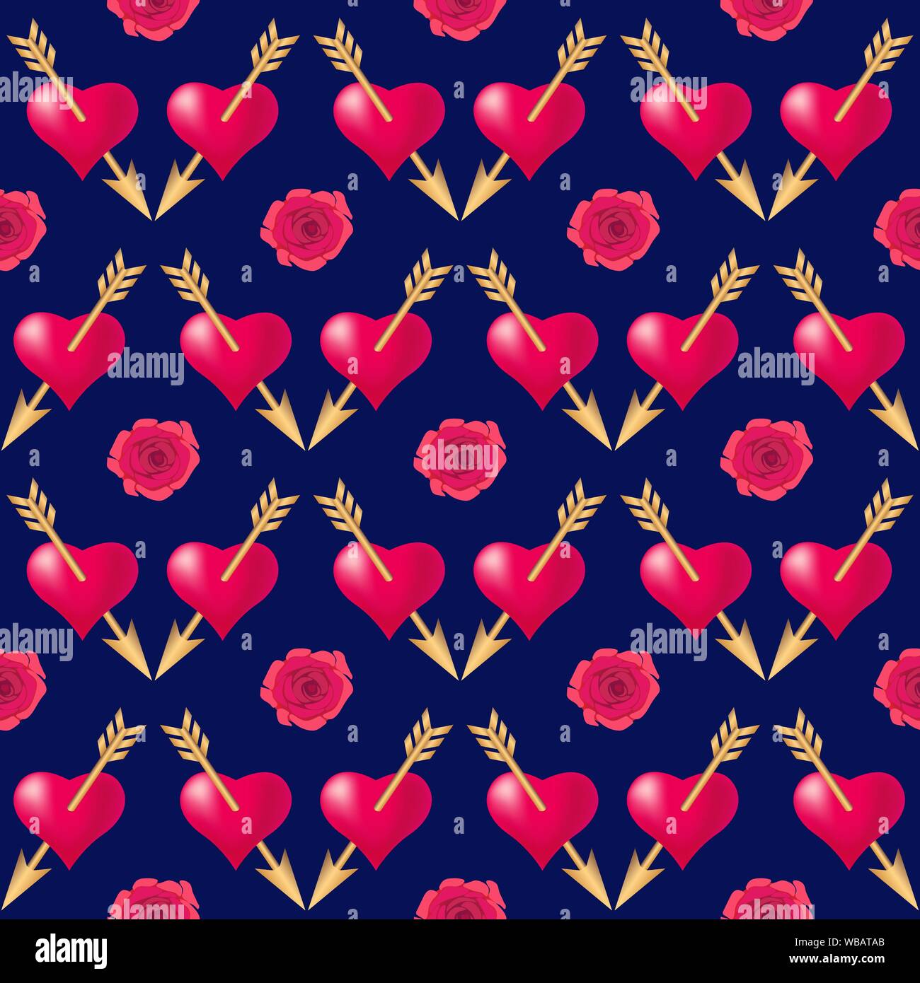 Seamless red rose pattern hi-res stock photography and images - Alamy