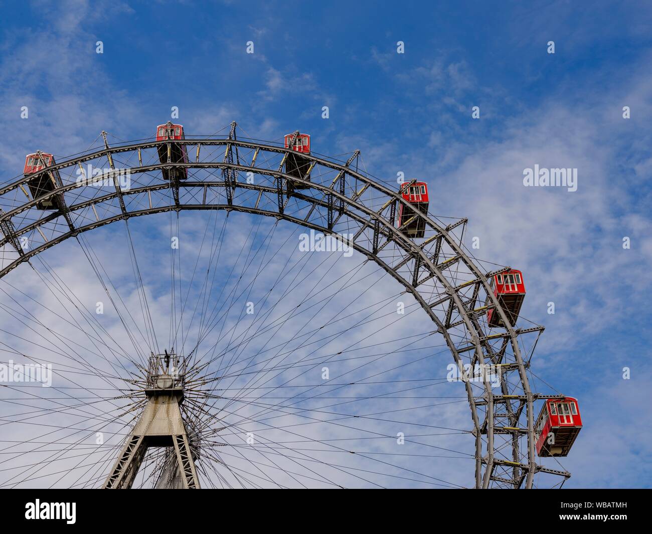 Ferris wheel, amusement park, Vienna Wurstelprater or Prater, Vienna ...