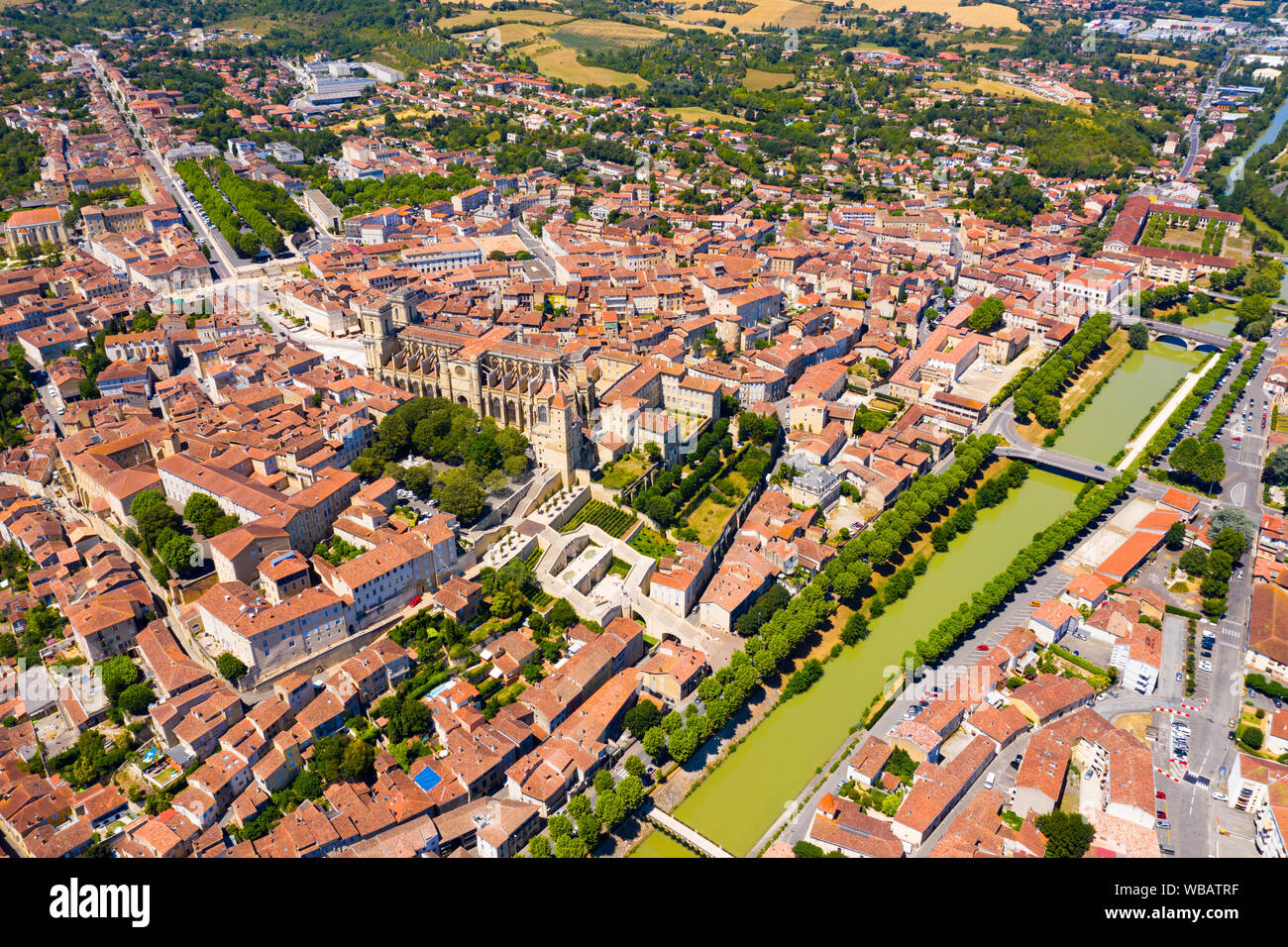 Aerial view on the city Auch. France Stock Photo - Alamy