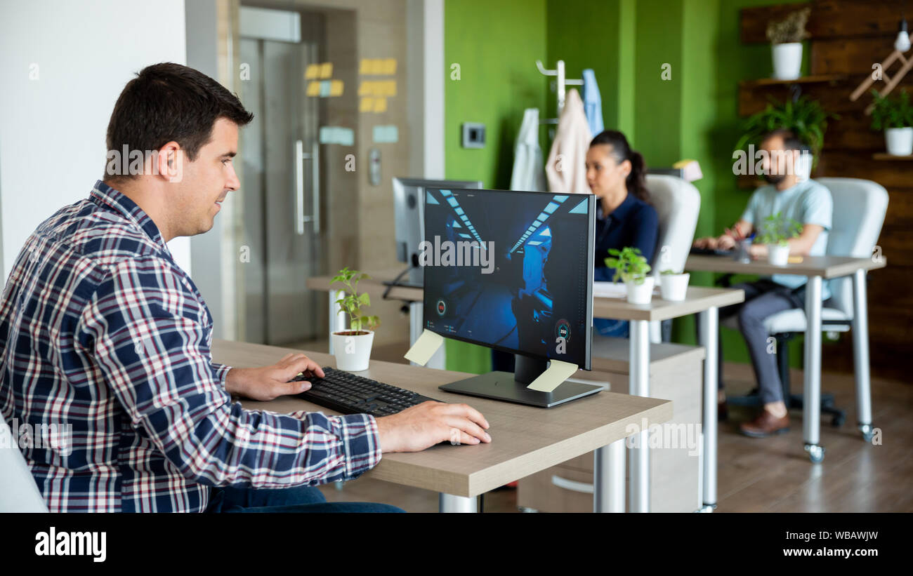 Male colleagues games hi-res stock photography and images - Alamy