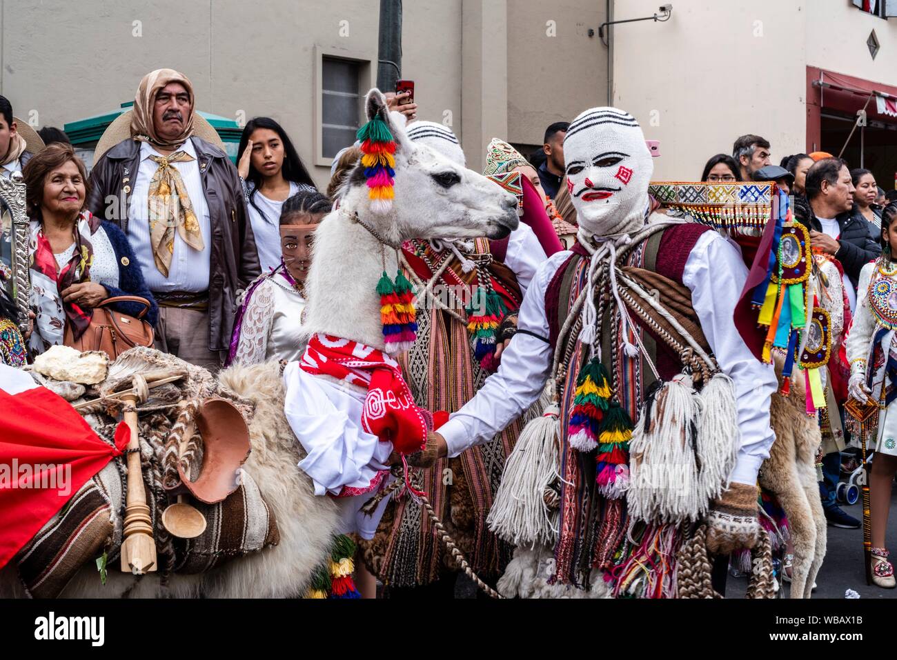 Girl with colorful peruvian colors hi-res stock photography and images ...