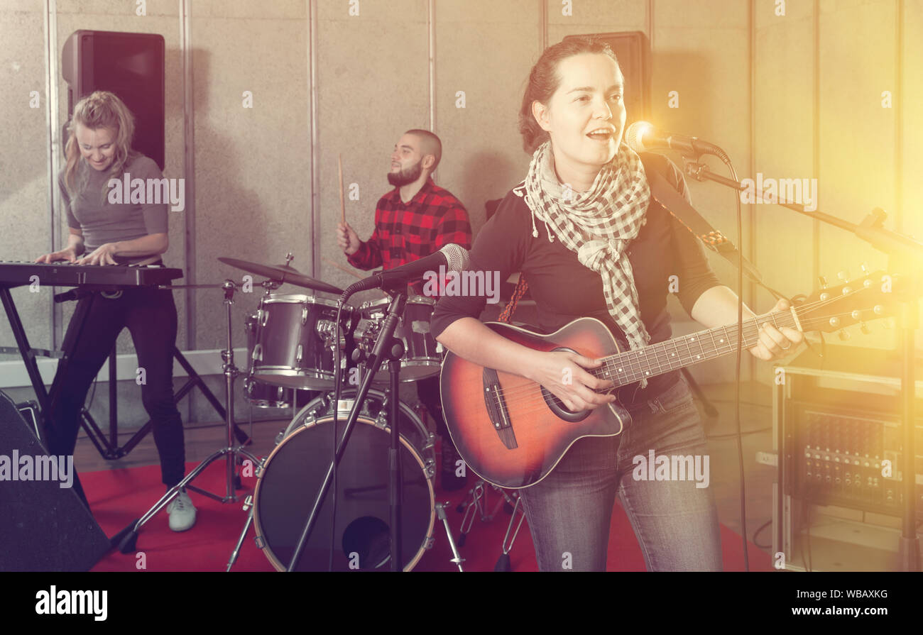 Girl Bands Practicing