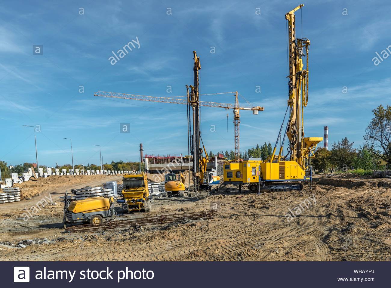 Pile Driving On Construction Site High Resolution Stock Photography and ...
