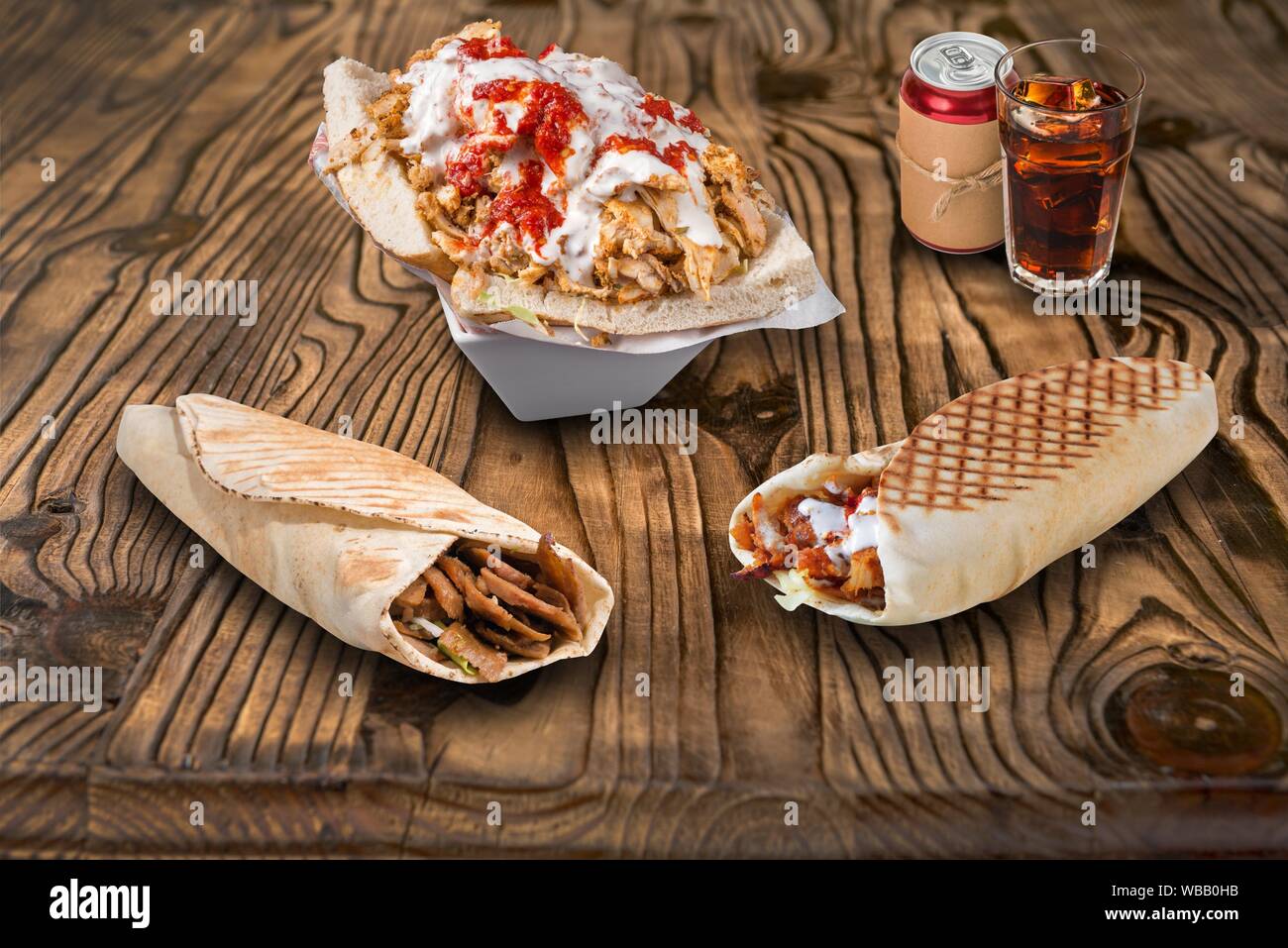 Döner kebab on snack bar hi-res stock photography and images - Alamy