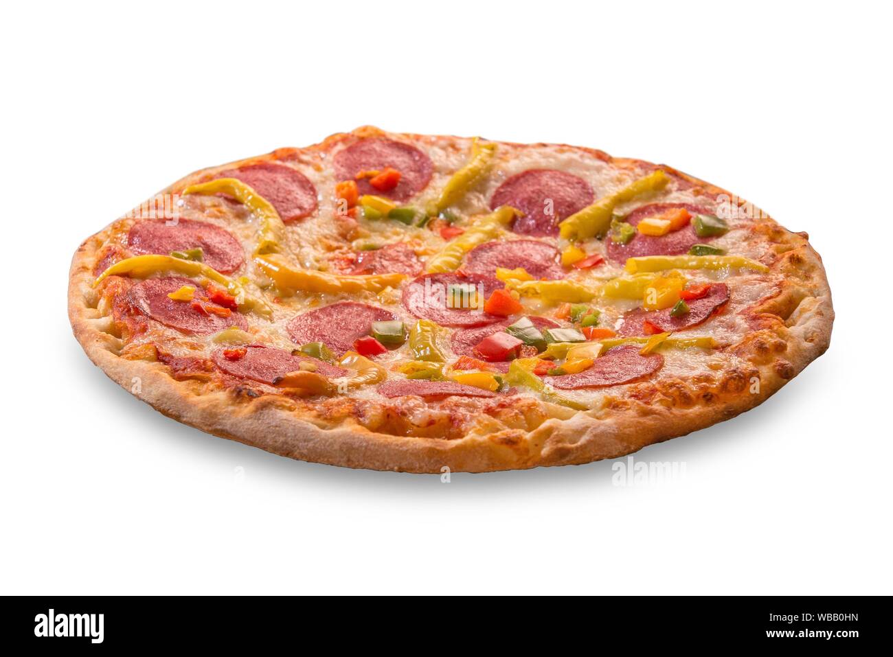 Pizza isolated on white background. For fast food restaurant design or ...