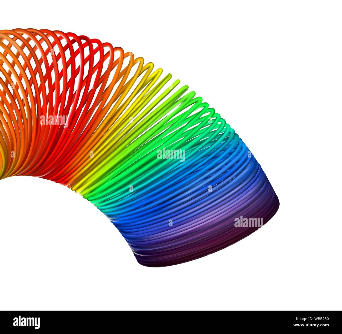 Rainbow spiral spring vector illustration on white background Stock ...