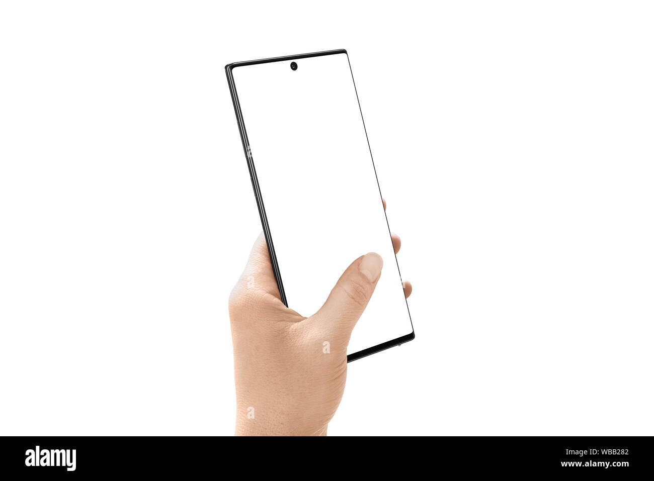 Girl hold smart phone camera Cut Out Stock Images & Pictures - Alamy