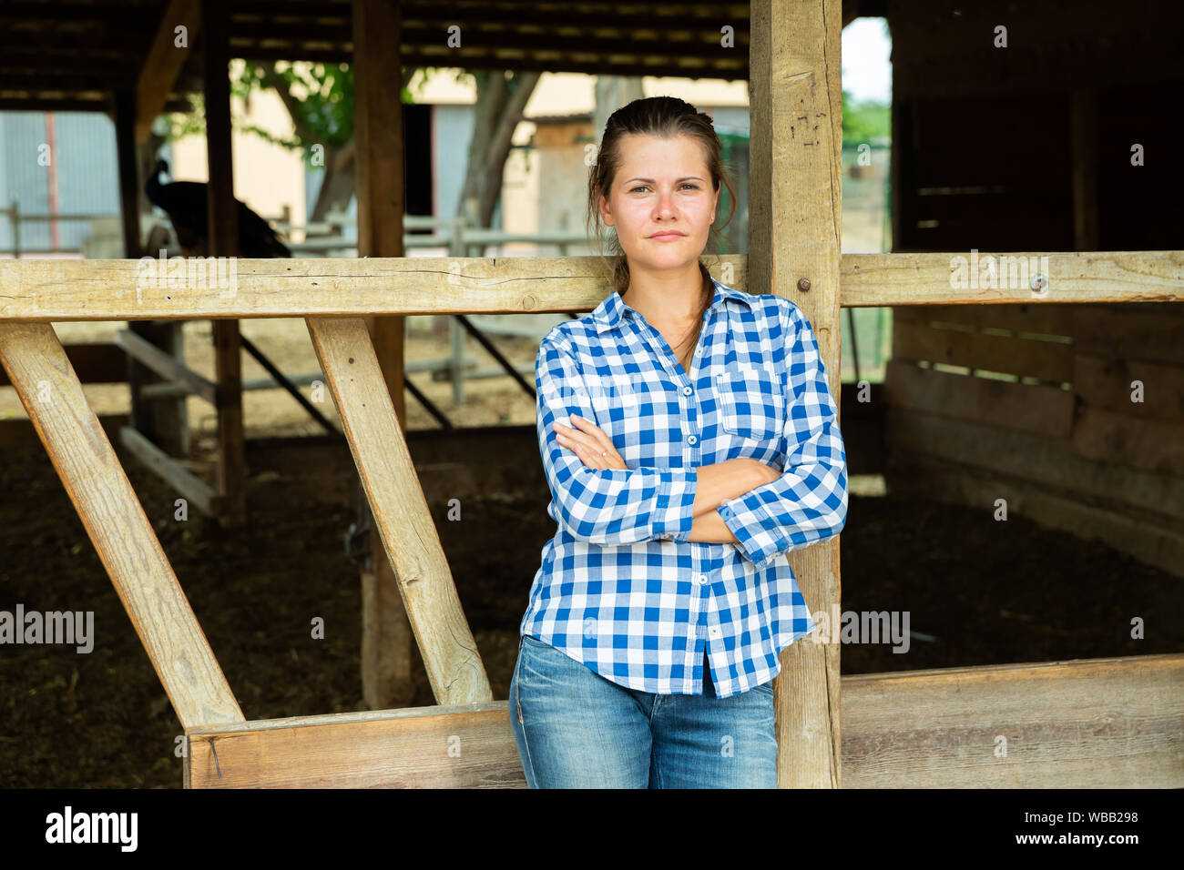 Tired farm worker stands hi-res stock photography and images - Alamy