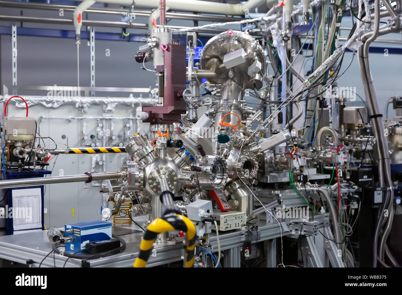 Experimental stations in Scientific Experimental Laboratory Stock Photo ...