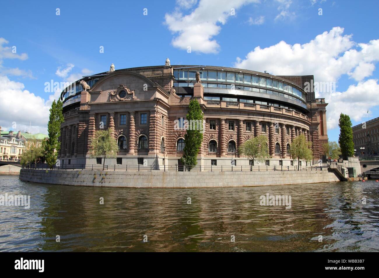 Stockholm, Sweden. Riksdag (parliament) building at Helgeandsholmen island Stock Photo - Alamy