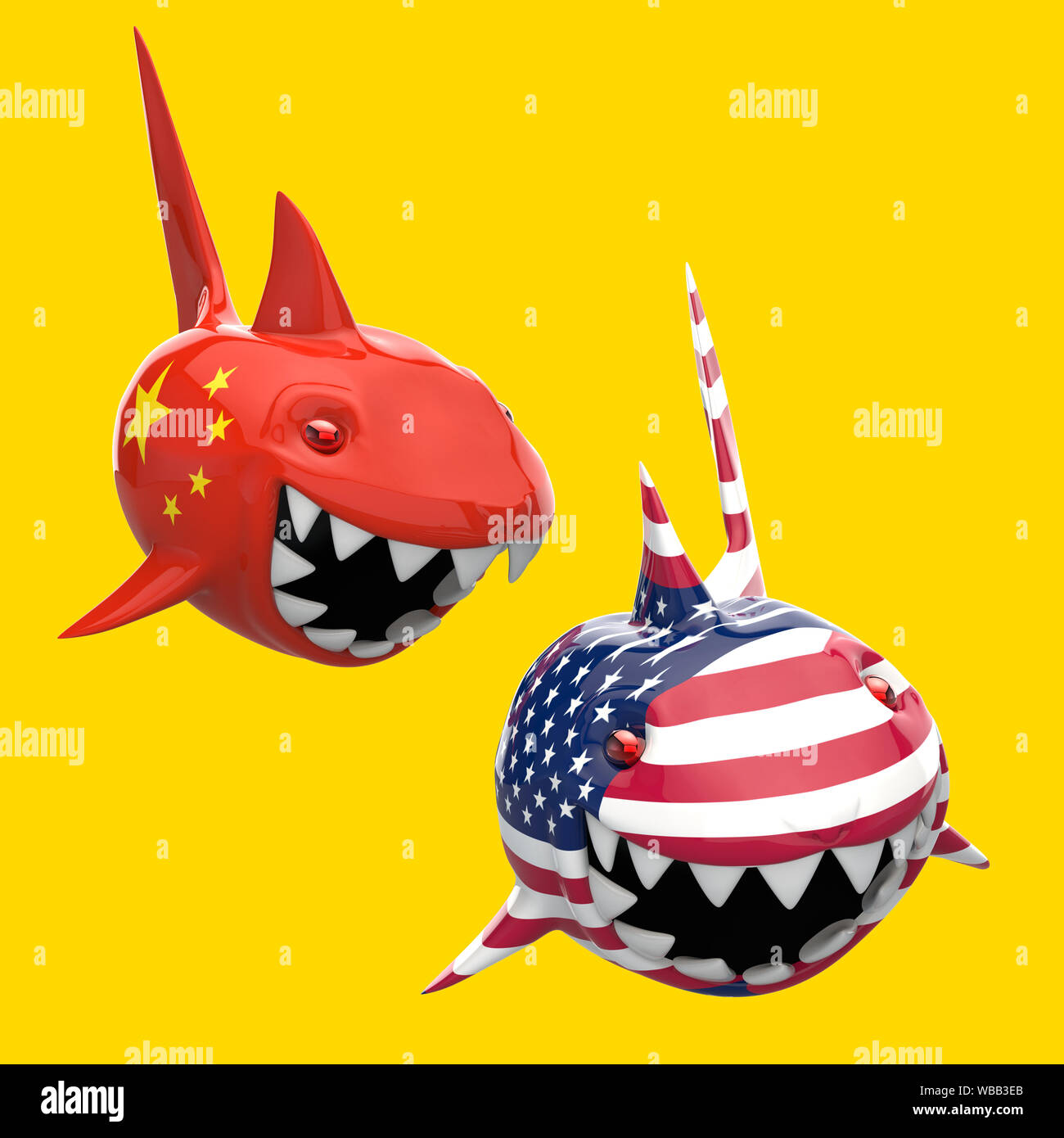 Shark concept - 3D Illustration Stock Photo - Alamy