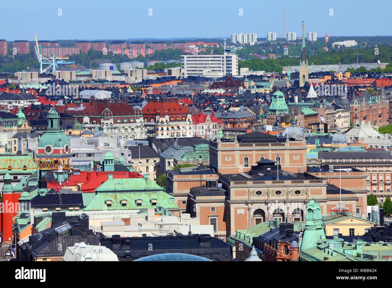 Stockholm, Sweden. Aerial view of Norrmalm district Stock Photo - Alamy