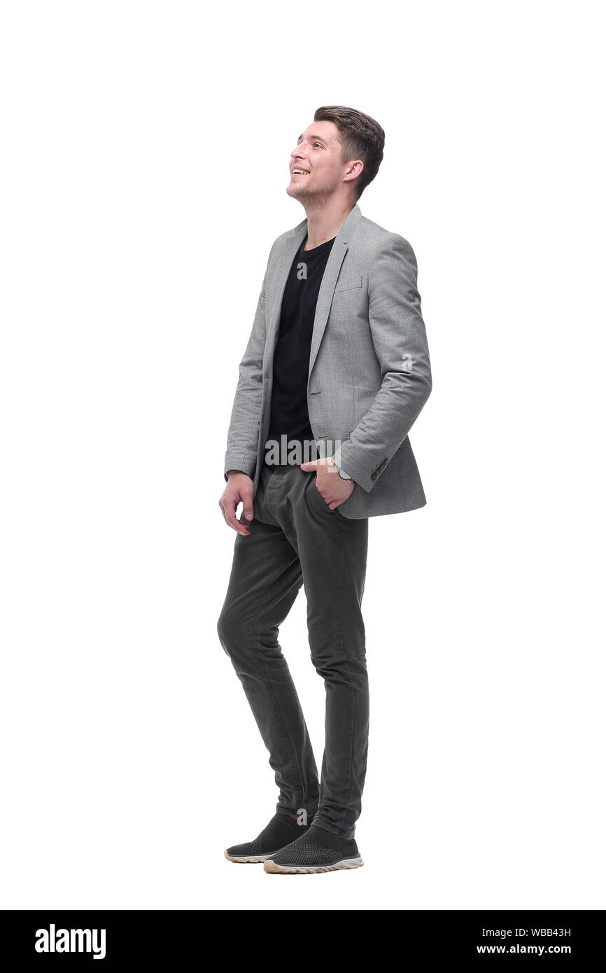 serious young man looking at you. isolated on white Stock Photo - Alamy