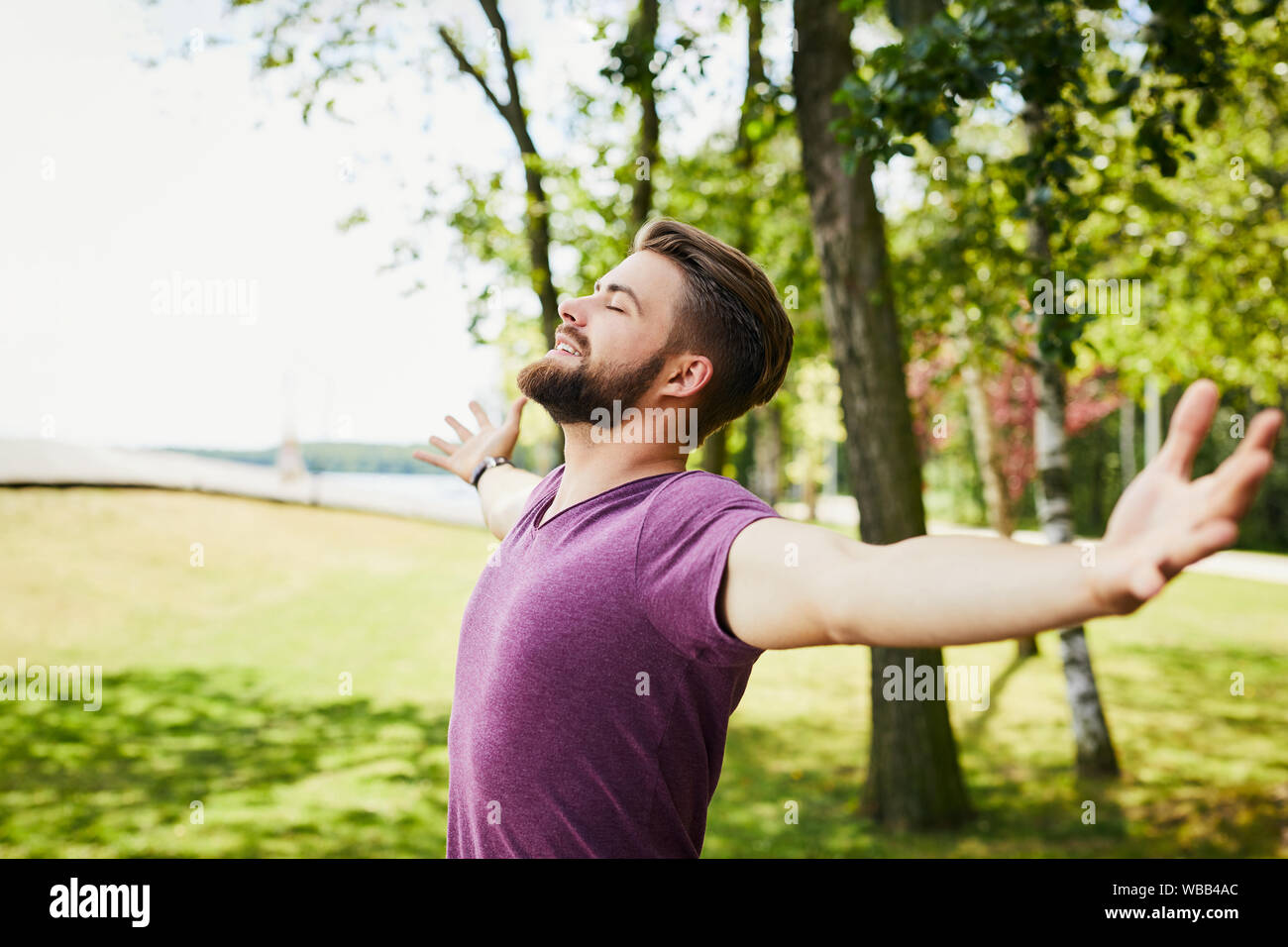 Extending the arms hi-res stock photography and images - Alamy