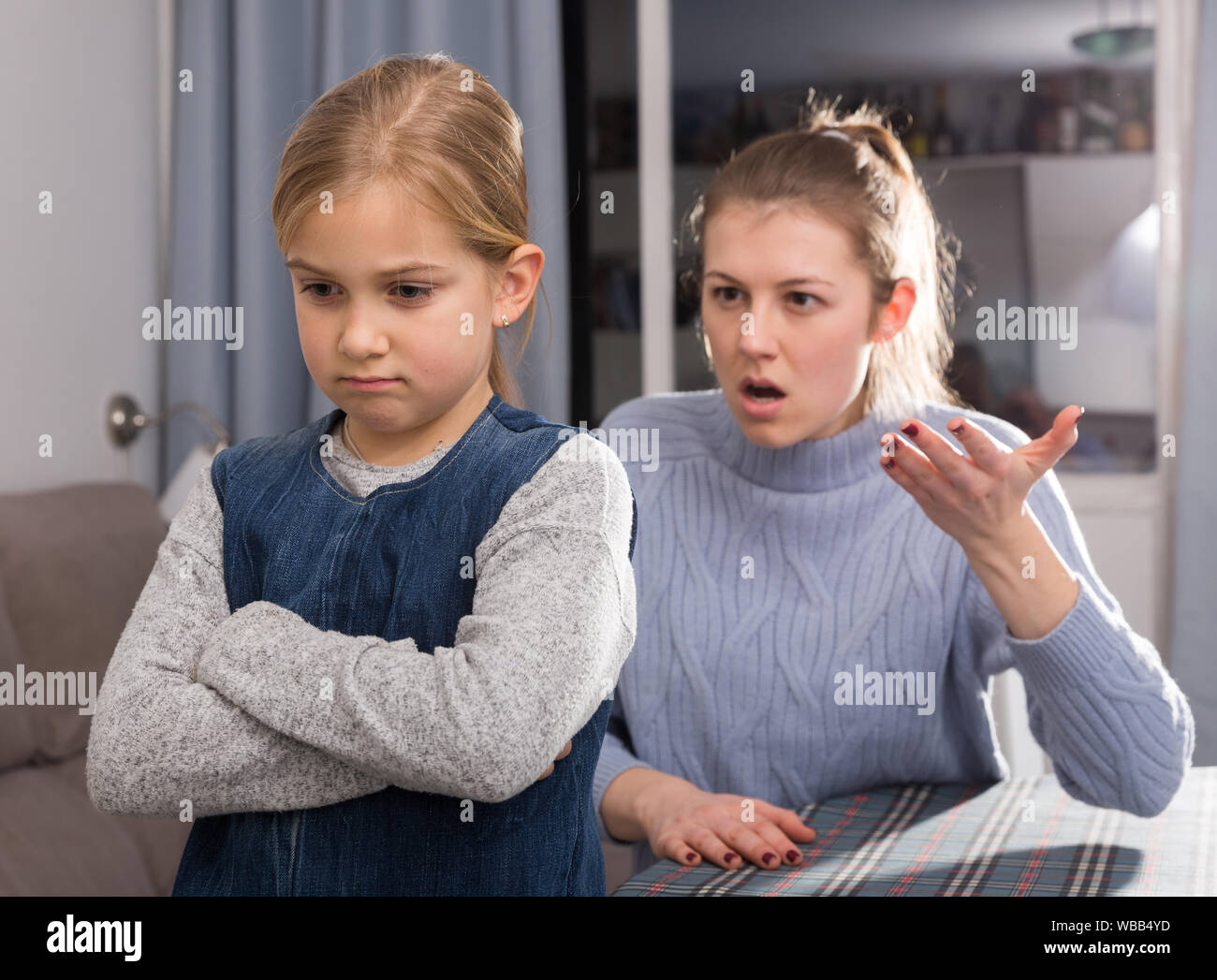 Adult mother lecturing her teenage daughter at home Stock Photo - Alamy